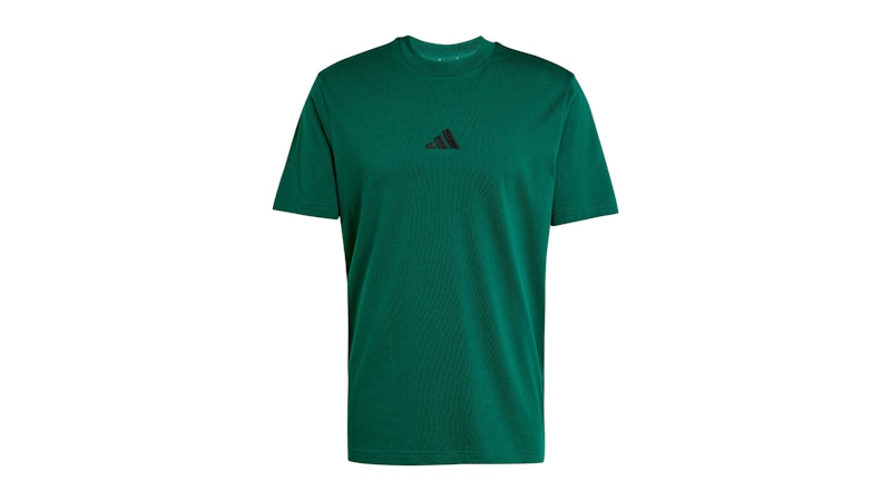 adidas Essentials Small Logo Single Jersey T-Shirt Collegiate Green ...