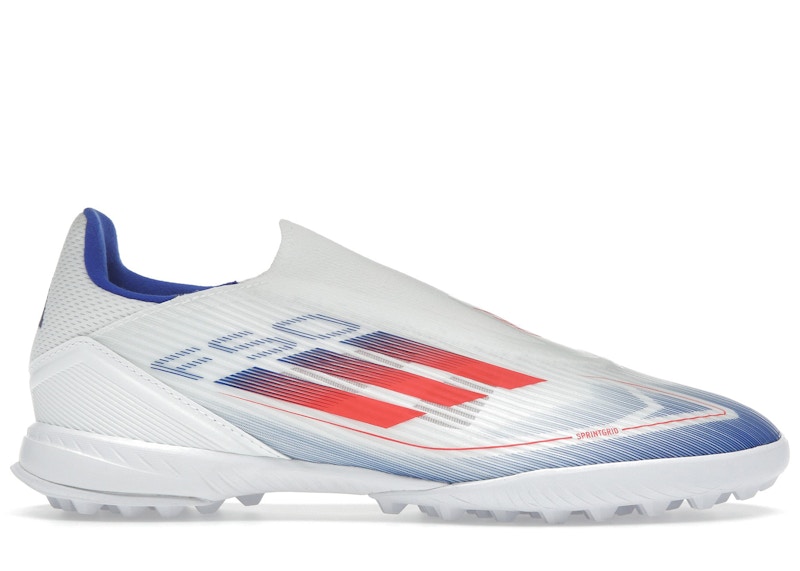 adidas F50 League Laceless Turf Cloud White Solar Red Lucid Blue Men's ...