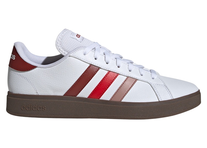 adidas Grand Court Base 2.0 Cloud White Preloved Ruby Better Scarlet ...