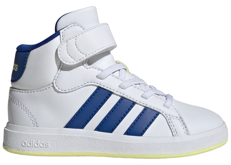 adidas Grand Court Cloud White Royal Blue Ice Yellow (GS) - IE3861 - US