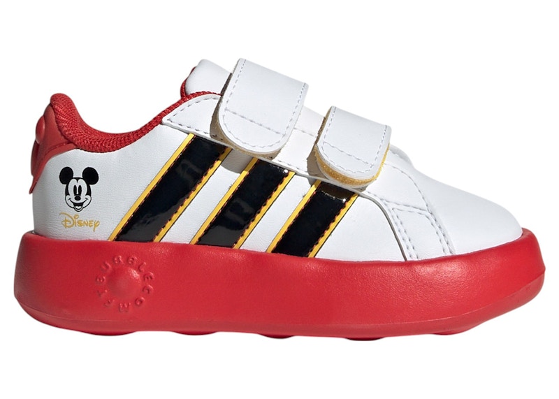 adidas Grand Court Disney Mickey Mouse Cloud White Core Black Bold Gold ...
