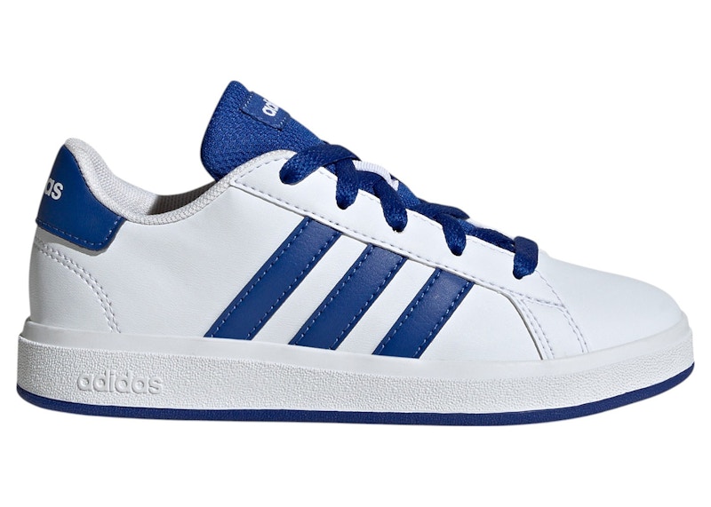 adidas Grand Court Lifestyle Cloud White Royal Blue Core Black (GS ...