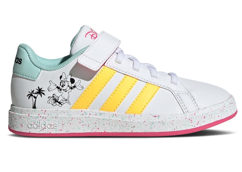 adidas Grand Court Strap Disney Cloud White Spark Pulse Magenta (GS ...