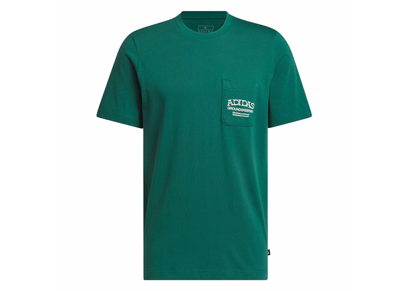 adidas Groundskeeper Graphic Pocket Tee Collegiate Green Men's - SS24 - US