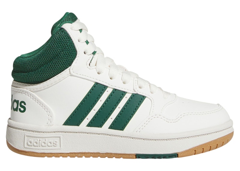 adidas Hoops Mid Core White Collegiate Green Gum (GS) - JS4134 - US
