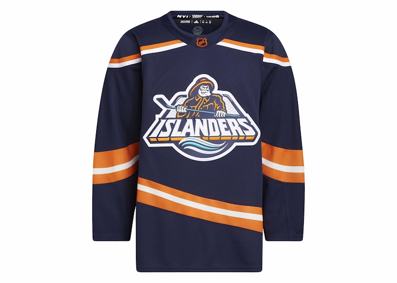 adidas Islanders Authentic Reverse Retro Wordmark Jersey Navy Men's ...