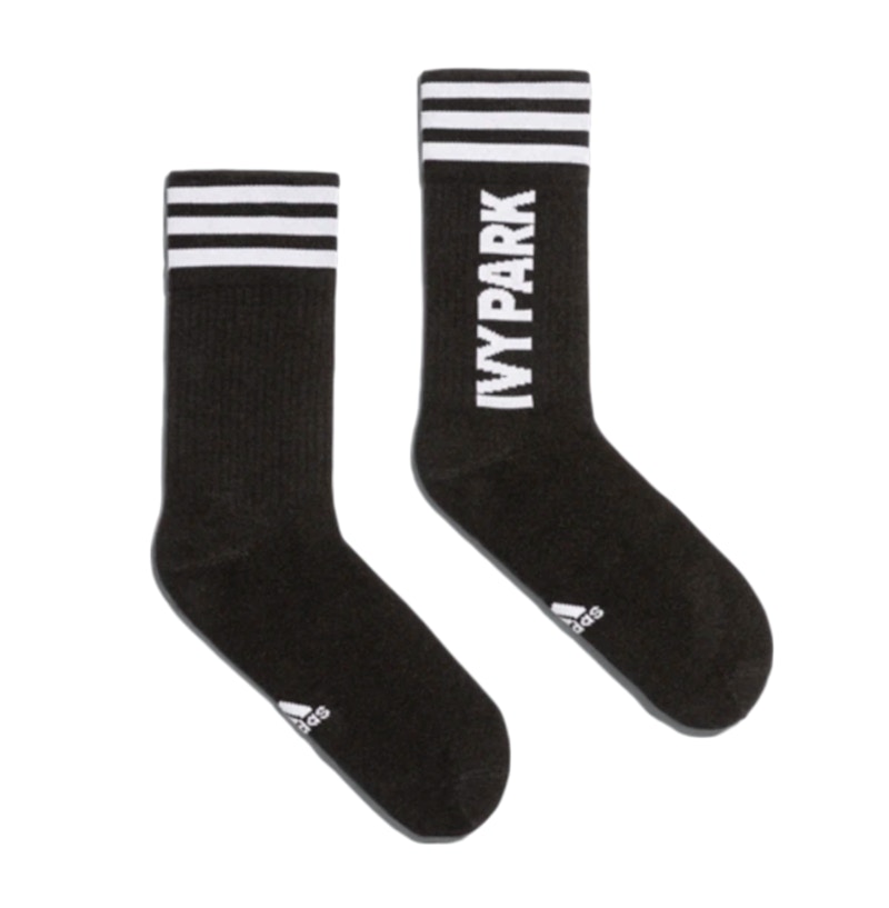 adidas Ivy Park Logo Socks (3 Pair) White/Black/Black - FW19 - US