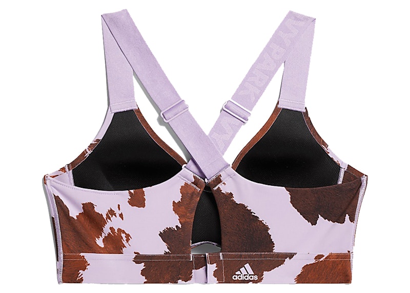 adidas Ivy Park Medium-Support Cow-Print Cutout Bra AOP Cow Hide/Purple ...