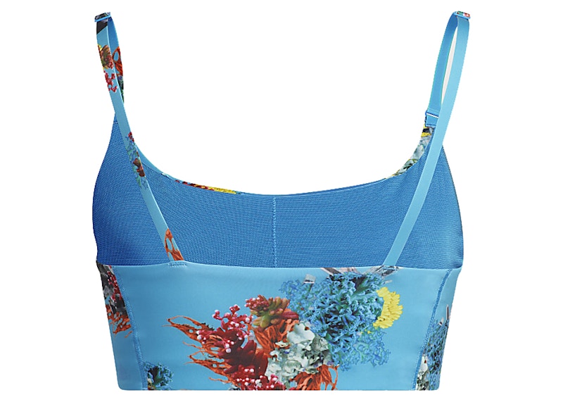 adidas Ivy Park Strap Bra Crystal AOP/Shock Cyan - SS22 - US