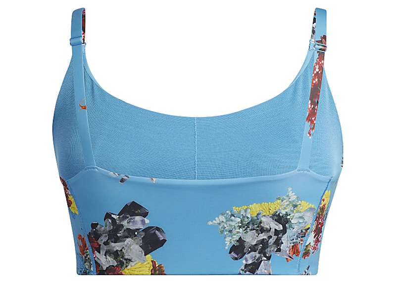 adidas Ivy Park Strap Bra (Plus Size) Crystal AOP/Shock Cyan - SS22 - US