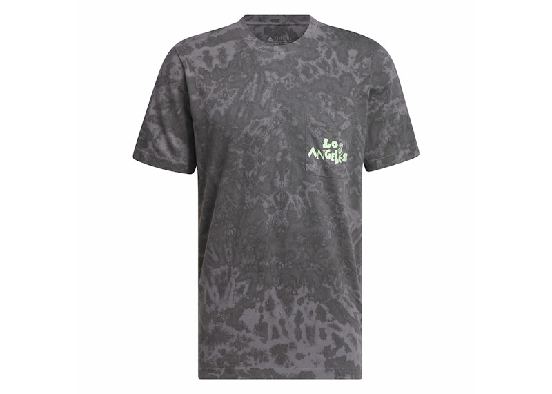 adidas LA Graphics Story Pocket Tee Grey Four/Black Men's - SS24 - US
