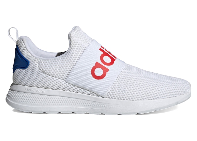 adidas Lite Racer Adapt 4.0 Cloud White Vivid Red Royal Blue Men's ...