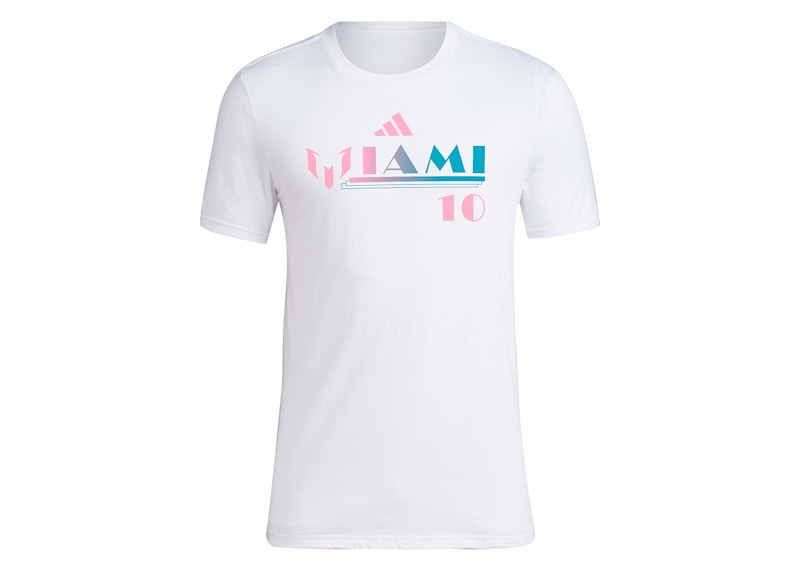 adidas MIAMI Graphic Tee White Men's - SS24 - US