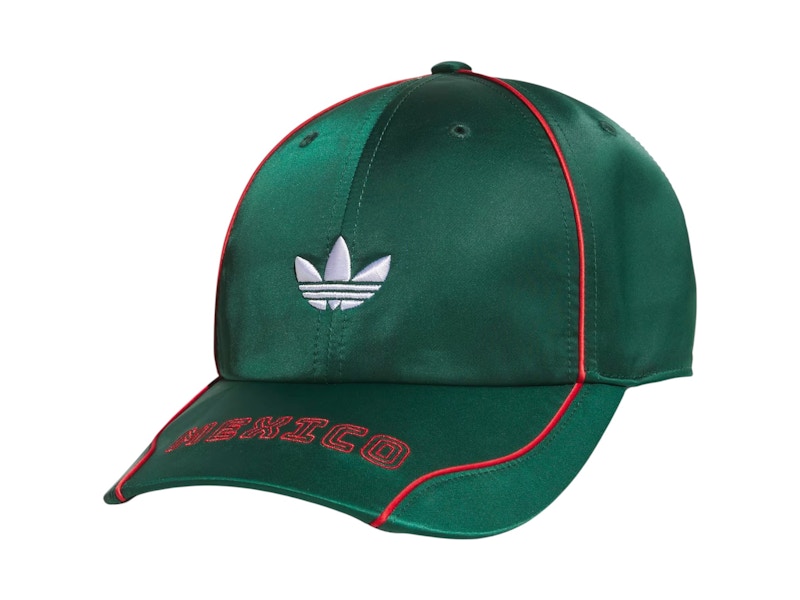adidas Mexico Satin Terrace 6-Panel Team Dark Green/Scarlet/White - US