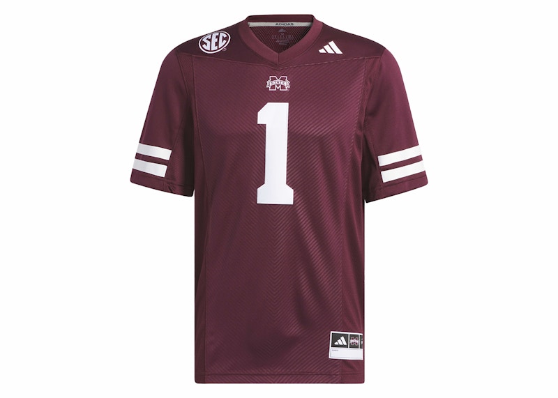 adidas Mississippi State Football Off-Field Home Jersey Team Maroon Men ...