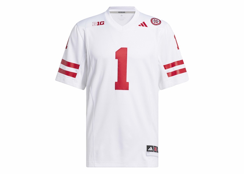 adidas Nebraska Football Off-Field Away Jersey White Men's - SS24 - US