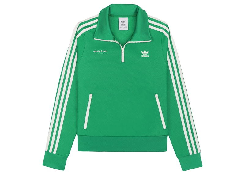 adidas Originals x Quarter Zip Track Jacket Jolly Green/Cream - SS23 - DE