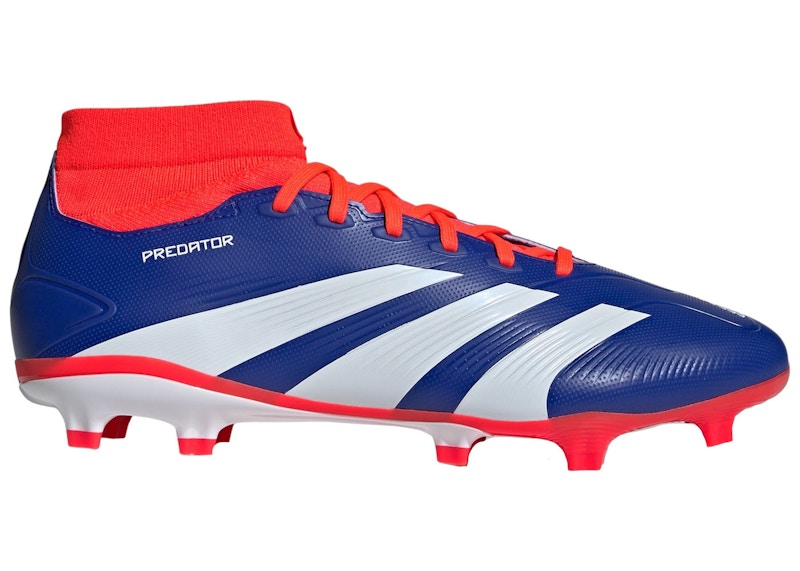 adidas Predator League Sock FG Lucid Blue Cloud White Solar Red Men's ...