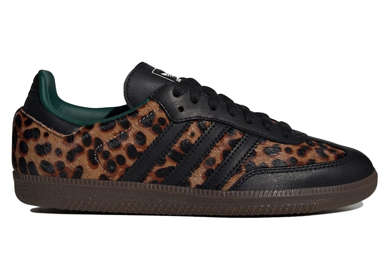 adidas Samba OG Black Green Leopard (Women's) - JI2735 - US