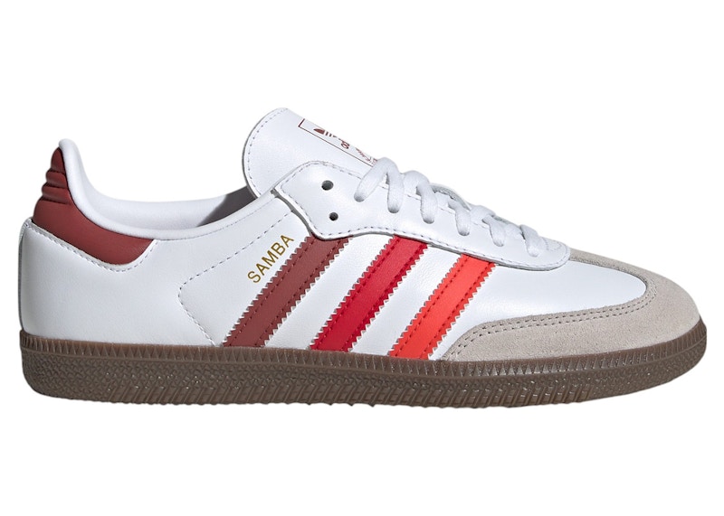 adidas Samba OG Cloud White Bright Red Better Scarlet (GS) - JP7021 - US