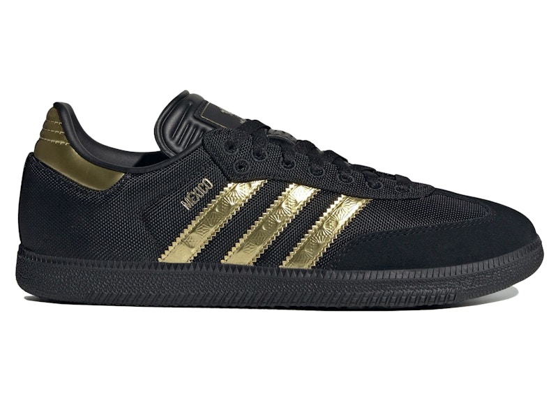 adidas Samba OG Mexico Black Gold Metallic Hombre - JH5656 - US