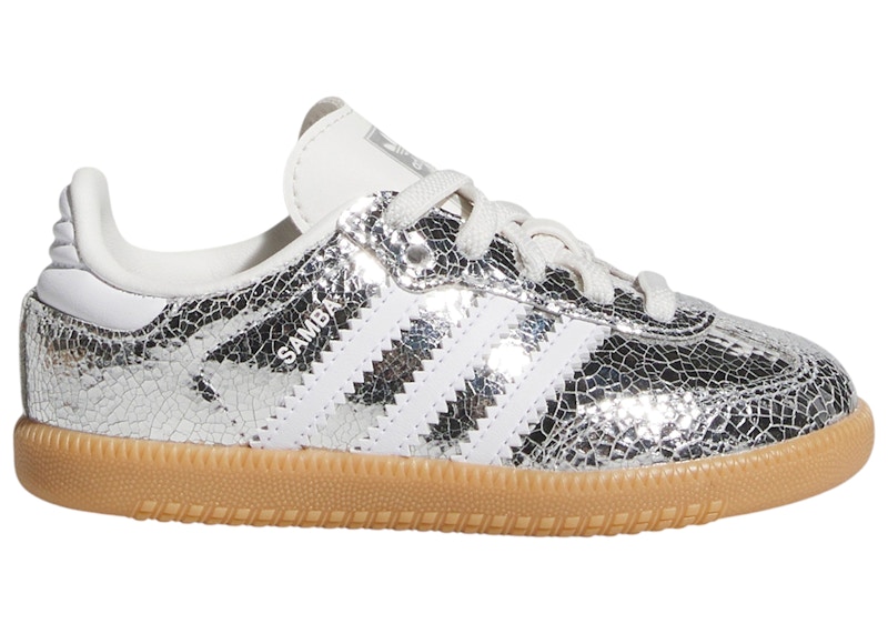 adidas Samba OG Silver Metallic Cracked Leather (TD) - JS2096 - US