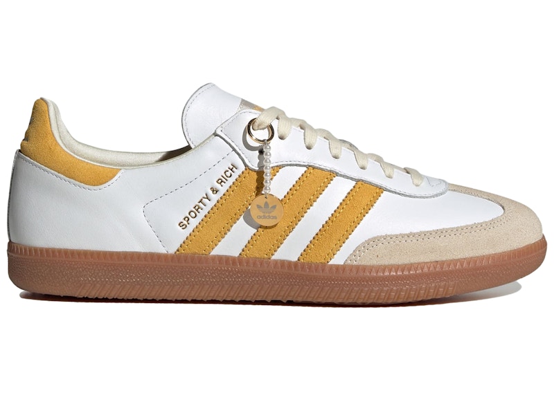 adidas Samba Sporty & Rich White Bold Gold 男士 - IF5661 - TW