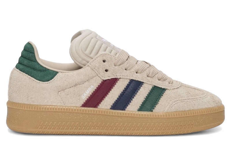 adidas Samba XLG Beige Green Burgundy Men's - JQ3067 - US