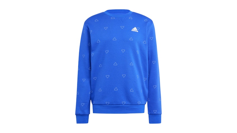 adidas Seasonal Essentials Monogram Graphic Crew Sweatshirt Semi Lucid ...