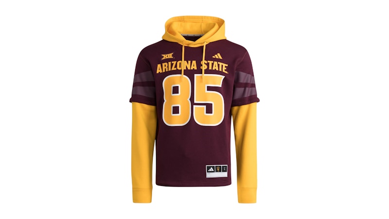 adidas Sun Devils Jersey Hoodie Arizona State Team Maroon Team Colleg ...