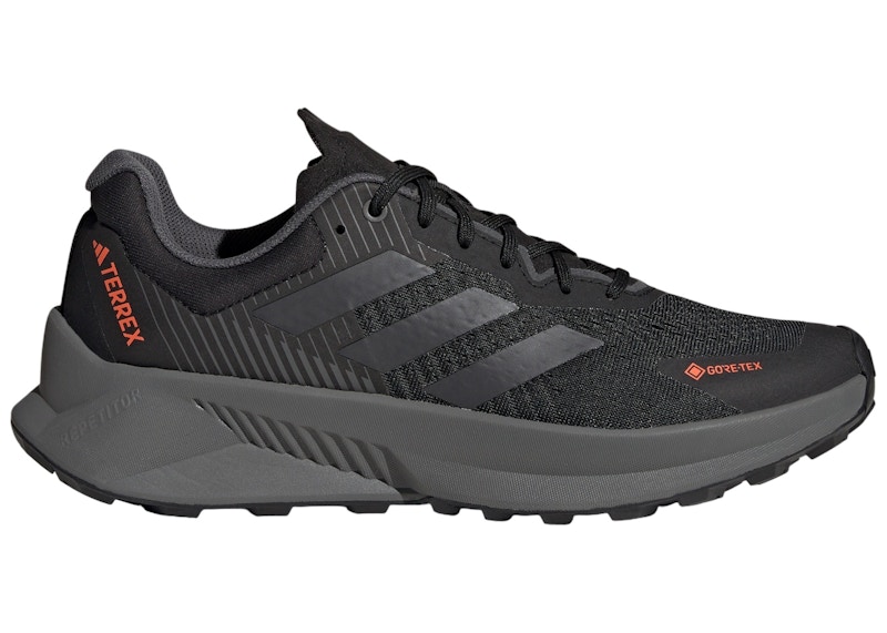 adidas Terrex Soulstride Flow Gore-Tex Core Black Grey Impact Orange ...