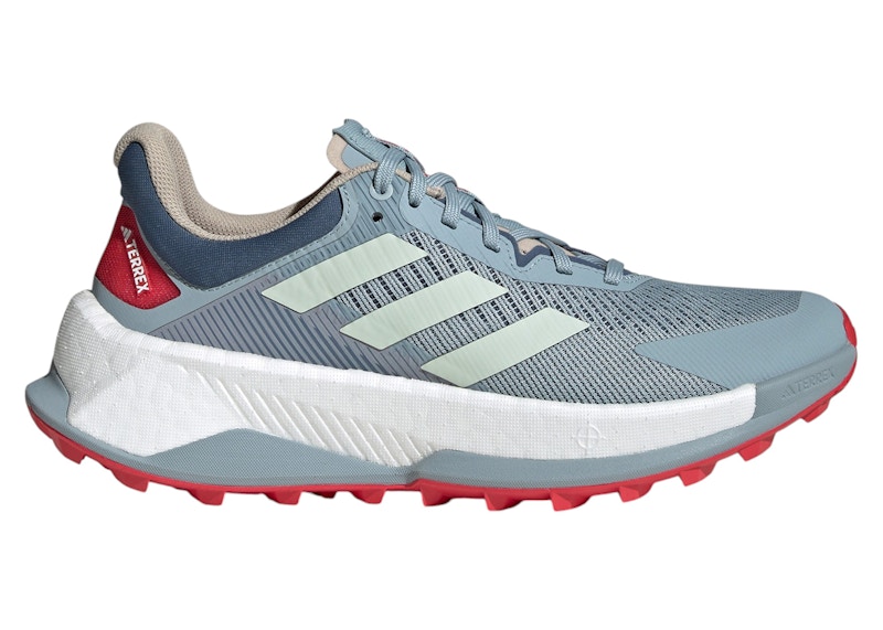 adidas Terrex Soulstride Ultra Trail Magic Grey Linen Green Pure Ruby ...