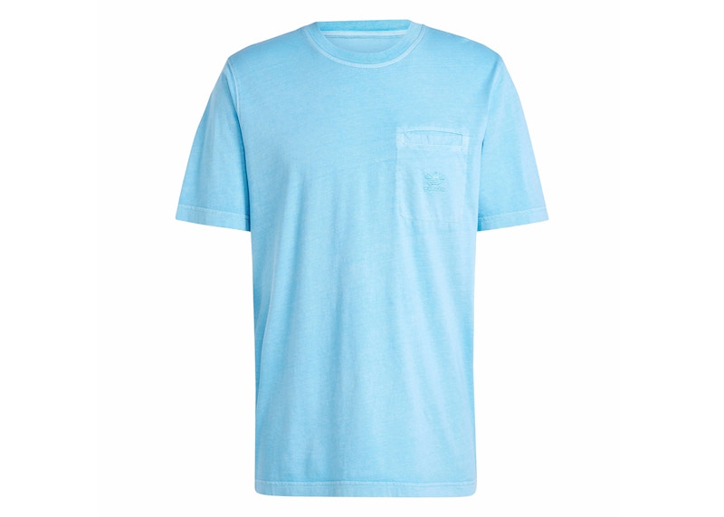 adidas Trefoil Essentials Dye Pocket Tee Semi Blue Burst Men's - SS24 - US