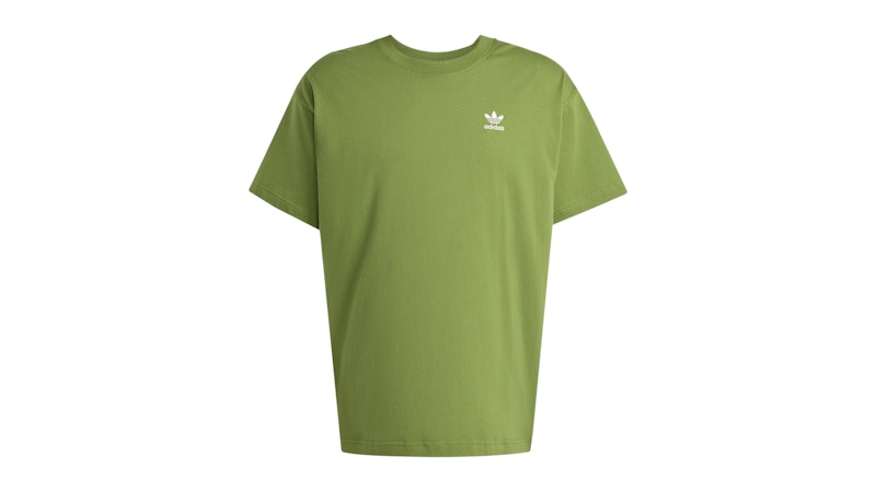 adidas Trefoil Essentials Oversized Tee Tech Olive Men's - FW25 - US