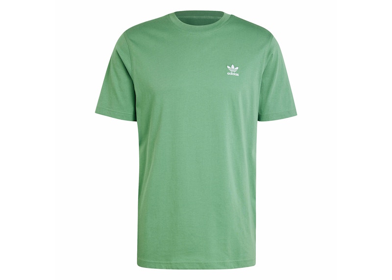 adidas Trefoil Essentials Tee Silver Green Men's - SS25 - US