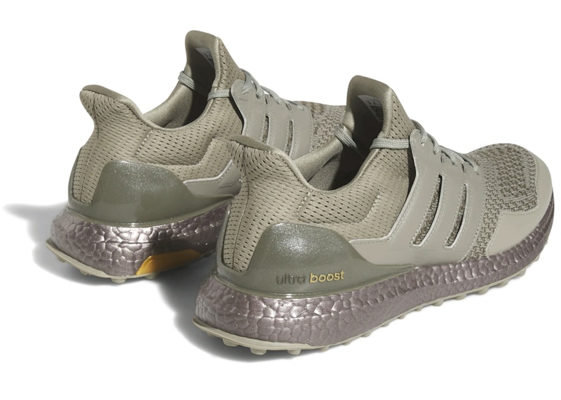 adidas Ultra Boost Spikeless Golf Silver Pebble Olive Strata Men's ...