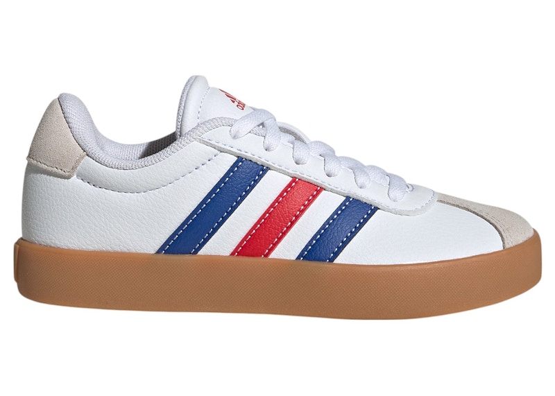 adidas VL Court 3.0 Cloud White Royal Blue Better Scarlet (GS) - JH8721 ...