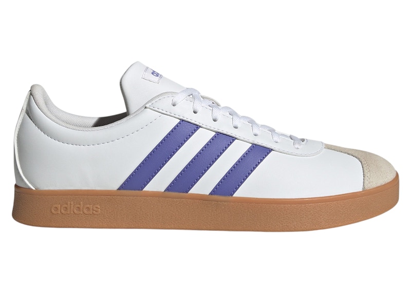 adidas VL Court Base Cloud White Cobalt Blue Alumina Men's - JI1776 - US