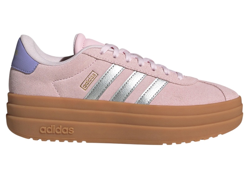 adidas VL Court Bold Clear Pink Silver Metallic Gold Metallic (GS ...