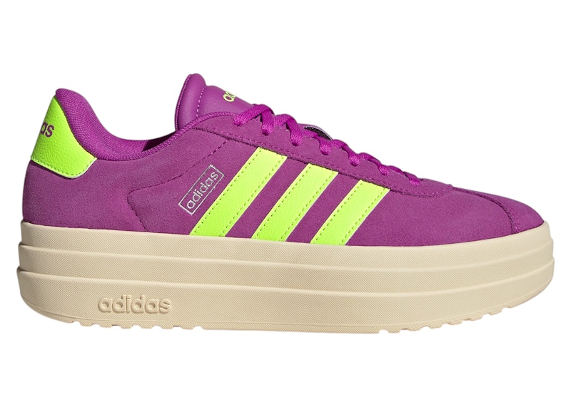 adidas VL Court Bold Flash Pink Lucid Lemon Silver Metallic (Women's ...