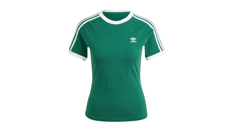 adidas Women's 3-Stripes Slim Raglan T-Shirt Colleg. Green Mel. - SS25 - US