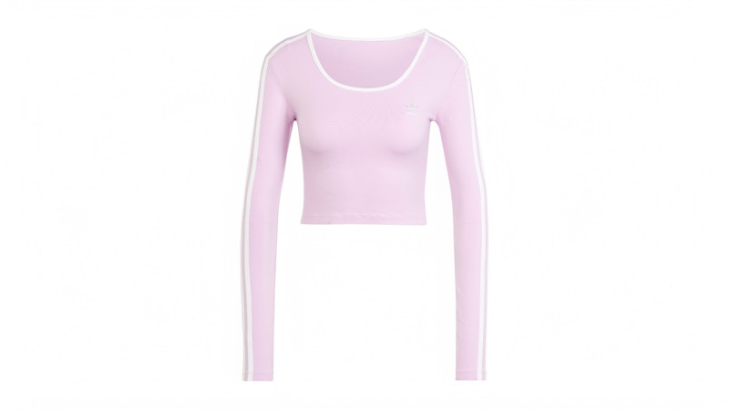 adidas Women's Adicolor 3-Stripes Long Sleeve Crop Long-Sleeve Top ...