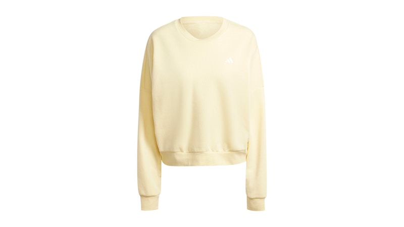 adidas Women's Essentials Small Logo Feel Cozy Sweatshirt Almost Yellow ...