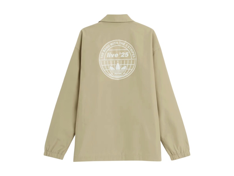 adidas x Oasis Tour Coach Jacket Stone Khaki Men's - SS25 - US