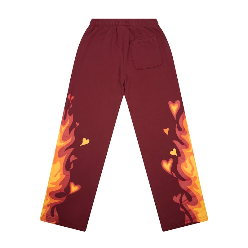 drew house fire sweatpant burgundy Men's - FW22 - US
