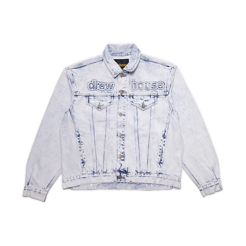 drew house oversized mascot trucker jacket painted indigo Men's - SS22 - US