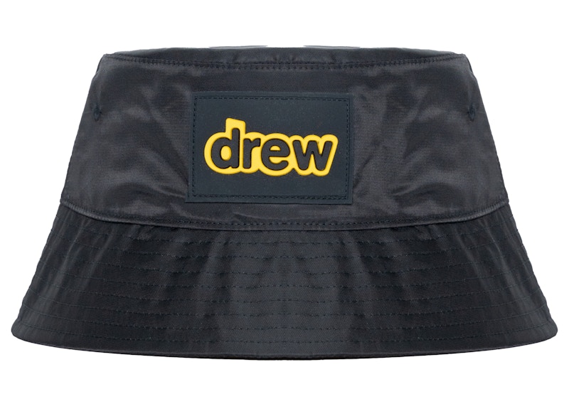 drew house secret patch nylon bucket hat black - FW22 - DE