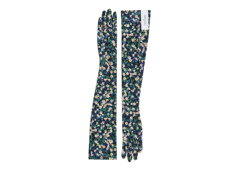 Rokh H&M Long Floral-Printed Gloves Bright Blue/Floral - SS24 - US