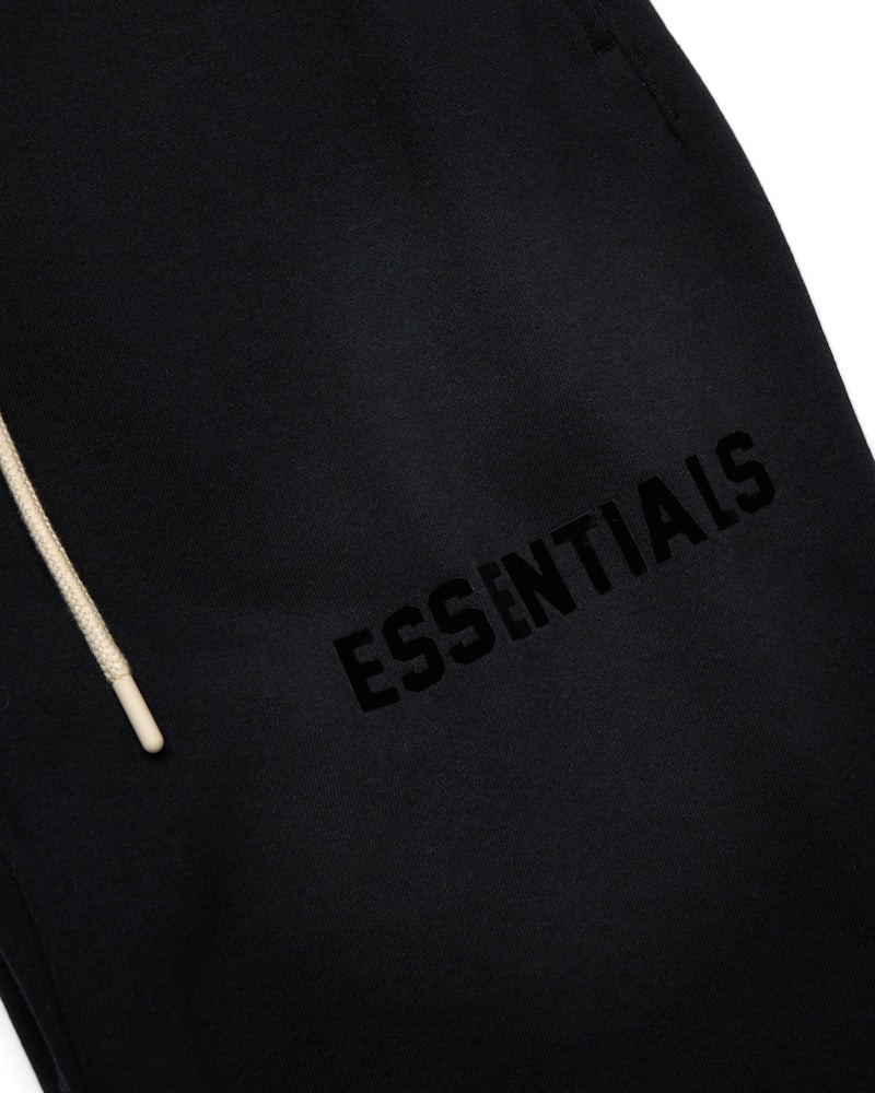 Fear of God Essentials Cream Drawstring Sweatpant Jet Black Men's ...
